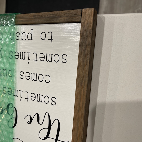 Life is Like the Bathroom - Cursive | Farmhouse Sign | Wood | Bathroom ...