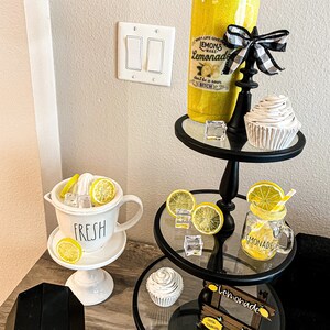 Lemonade Stand, Lemon Decor, Lemon Tiered Tray Decor, Lemon Decor for ...