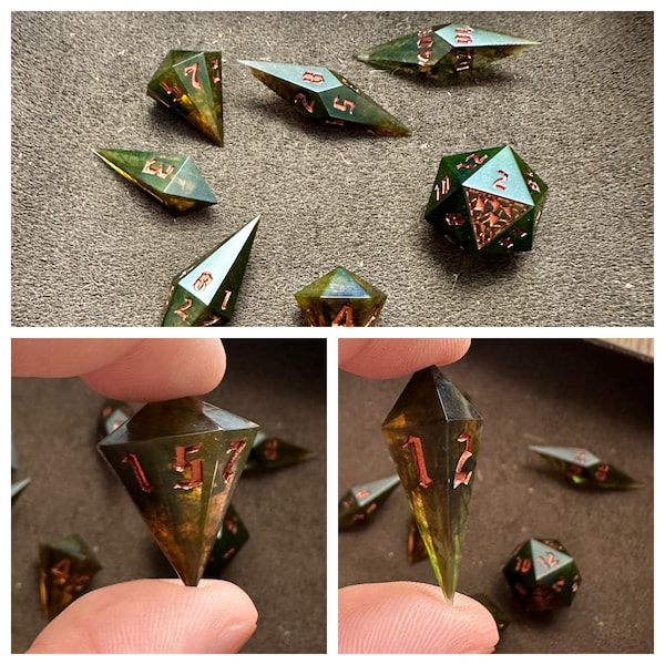 Caustic Brew Dice Set / Sharp Edge Dice / Dice for Dungeons and Dragons ...