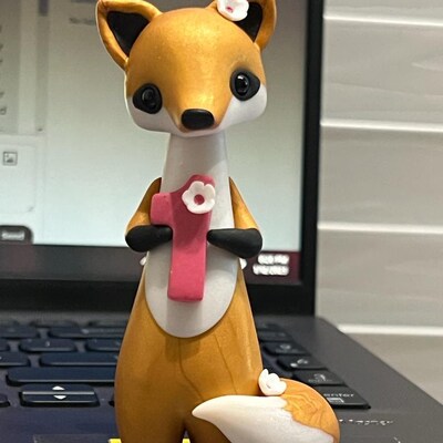 Weasel Wedding Cake Topper Polymer Clay Animal Cake Topper - Etsy