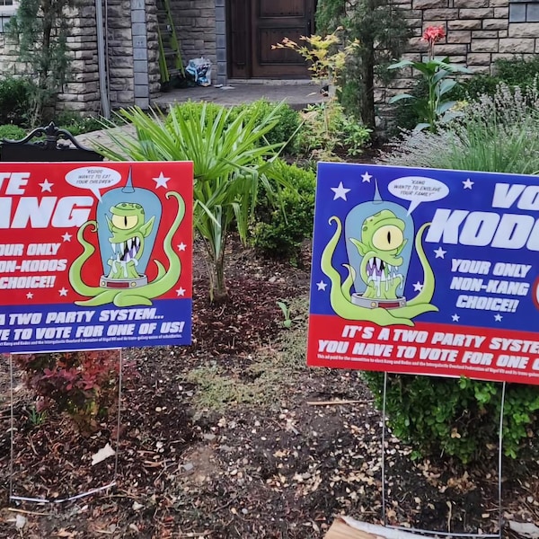 Vote Kang or Kodos Election Yard Sign - Etsy