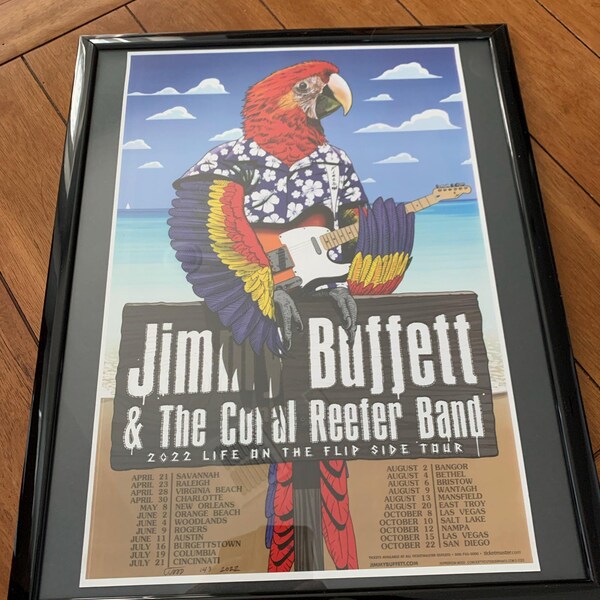 Jimmy Buffett 2019 Tour Poster Son of A Son of A Sailor, High Tide ...