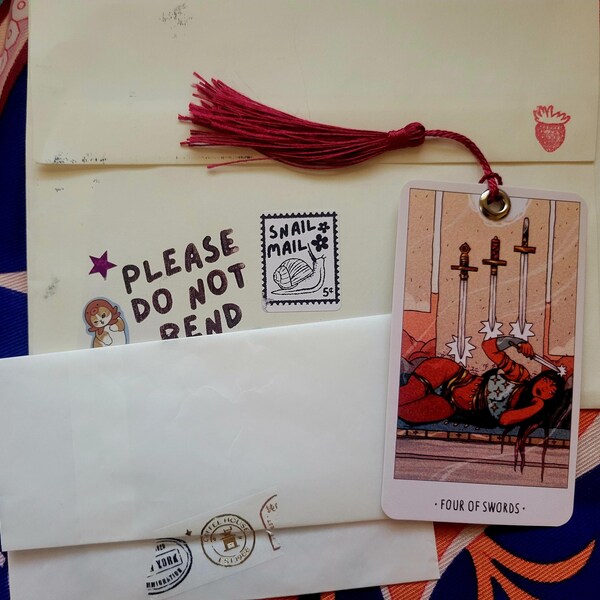 Intuitively Chosen Tarot and Oracle Card Bookmark | Bookish Reader Gift ...