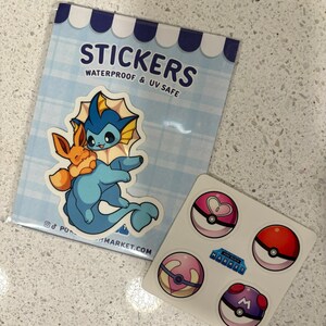 Raichu Peeker Sticker 5, Kawaii Kanto Pokemon Sticker, Cute Waterproof ...