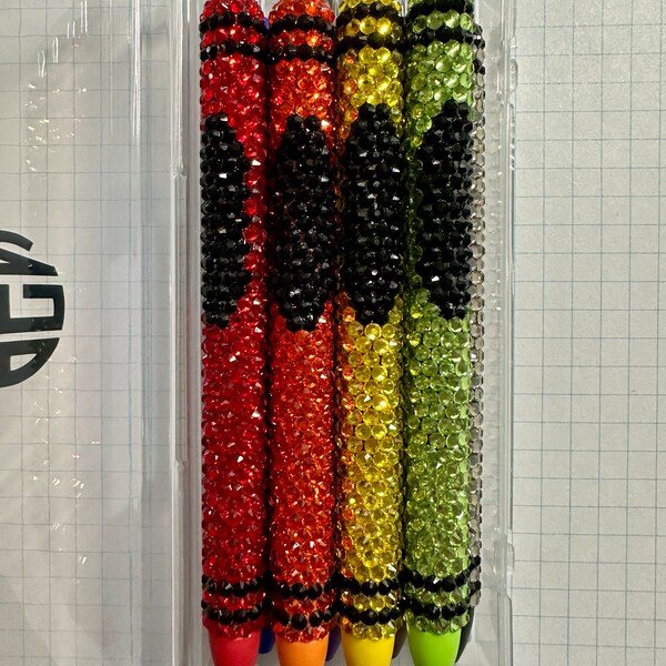 Crayon Inspired Custom Rhinestone Pens - Etsy