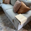 Sofa Arm Rest Table With Magazine Stand, Modern Wood Armrest Table ...