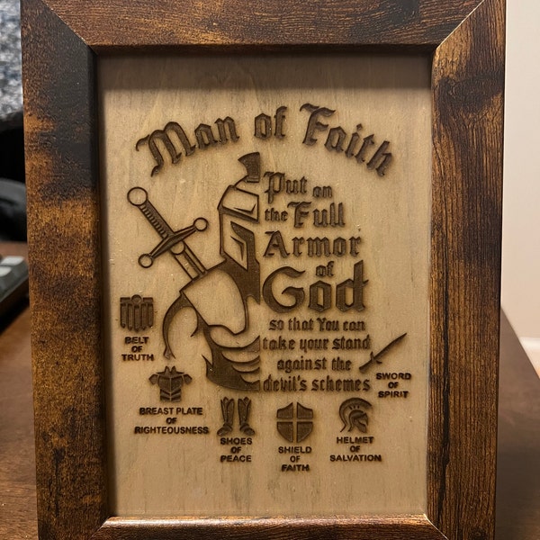 The Armor of God Sign Decor Full Armor of God Father Gift Fathers Day ...