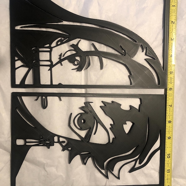 Unique Demon Slayer Wall Art - 12"x9" Cut-out Prints of Tanjiro and ...