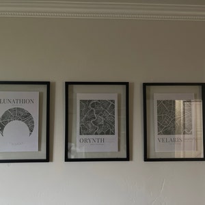 SJM Multiverse Map Prints Maasverse Velaris Orynth Lunathion - Etsy UK