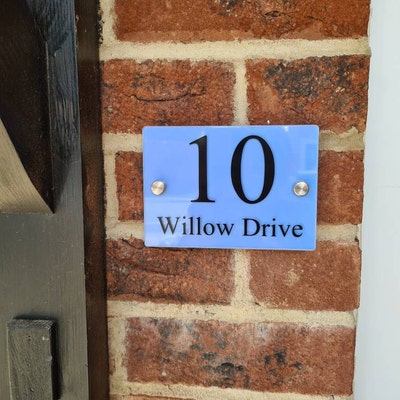 Modern Solar Powered Door Number Sign Led Solar Light up - Etsy