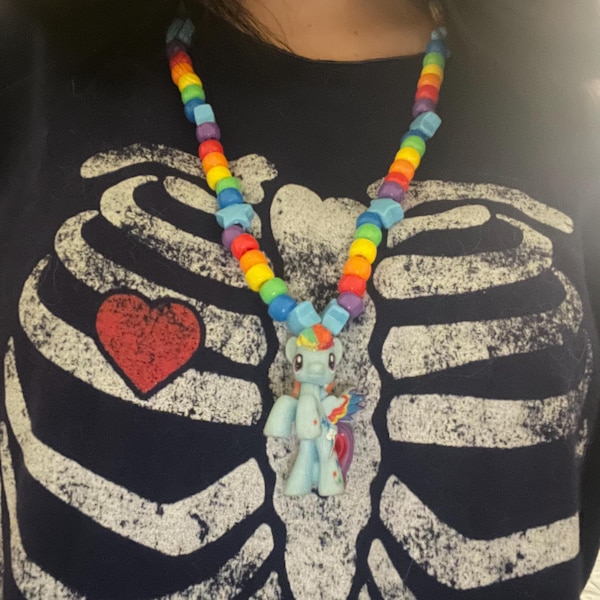 2D DNA Rainbow Kandi Cuff Bracelet in Black or White. Perfect for Any ...