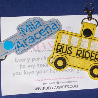 Bus Rider Backpack Tag, Personalized Tag, Backpack Bus Label, Backpack ...