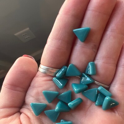 MINI 10mm Deep Teal Glass Triangles 50g 85pc//glass Triangles//mosaic ...