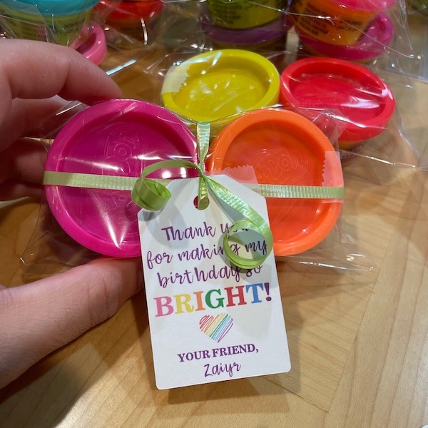 Thank You for Making My Birthday so Bright Tags, Kids Birthday Party ...