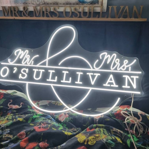 Custom Wedding Name Neon Sign, Battery Operated Upgrade Available ...