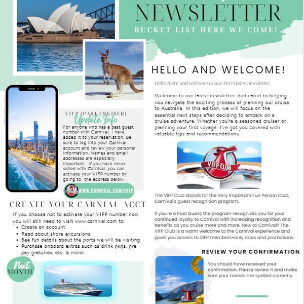 Monthly Calendar Newsletter Canva Template | School Newsletter Design ...