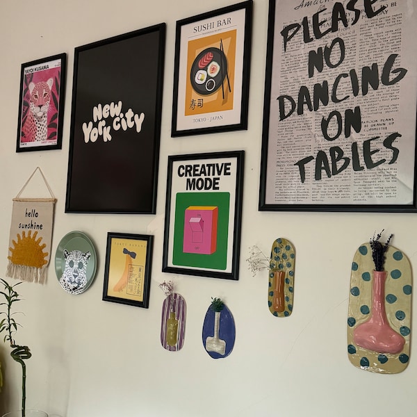 Affirmation Poster, 70s Poster, Red Wall Art, Trendy Wall Art, Hippie ...