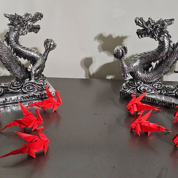 Red Origami Dragon Chinese New Year Lunar New Year Celebrations ...
