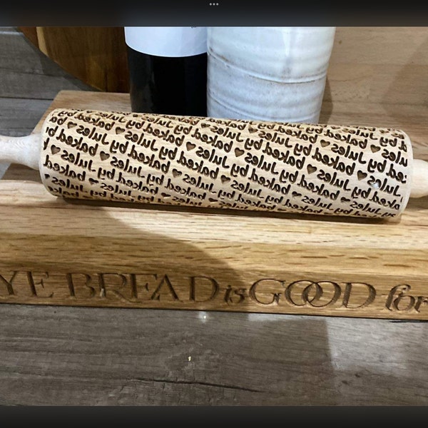 Personalized Rolling Pin, Laser Engraved Rolling Pin With Name ...