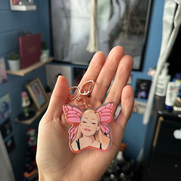 Ari Inspired Keychain - Ari Keychain - Butterfly Holographic Keychain ...