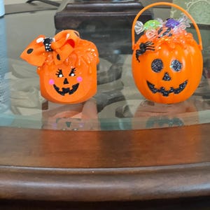 Halloween Pink Rhinestones BOO Ghost Glitter Wood Blocks Set of 3 Tier ...