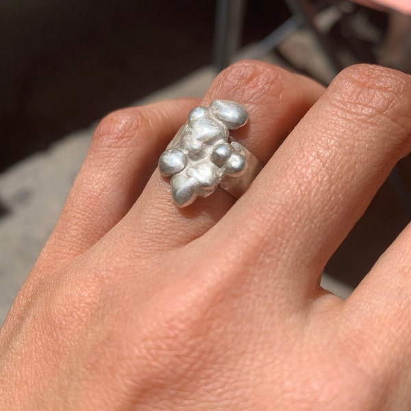 Genuine Silver-pure Silver-real Silver-handmade Silver- Brutalist ...