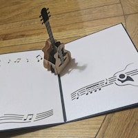 Guitar Music- Pop up 3D Card Special Occasion Hobby Birthday - Etsy UK