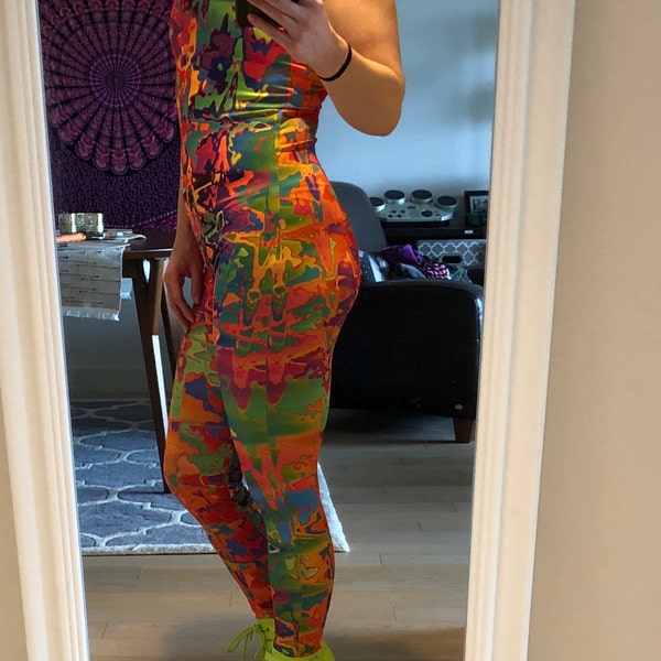 Rainbow Jumpsuit, Rainbow Catsuit, Spandex Bodysuit, Plus Size Bodysuit ...