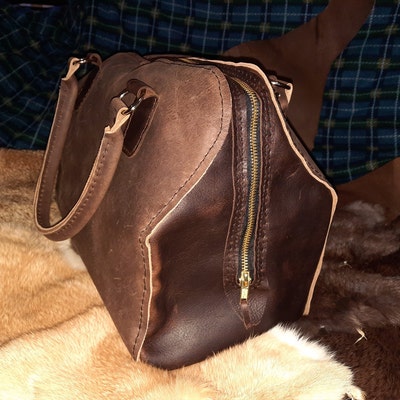 Bag Pattern Leather DIY Pdf Download Boston Bag Video Tutorial - Etsy