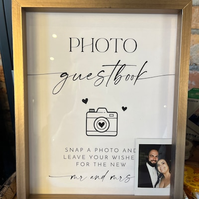 Modern Wedding Photo Guestbook Sign, Modern Minimalist Wedding Sign ...