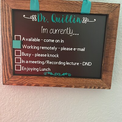 Office Message Board Sign,unavailable Sign,not Here Door Sign,i'm ...