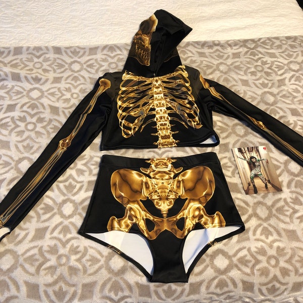 Skeleton Booty Shorts, High Waisted Halloween Shorts, Halloween ...