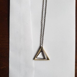 Air Element Double Triangle Necklace / Alchemy Double Triangle - Etsy