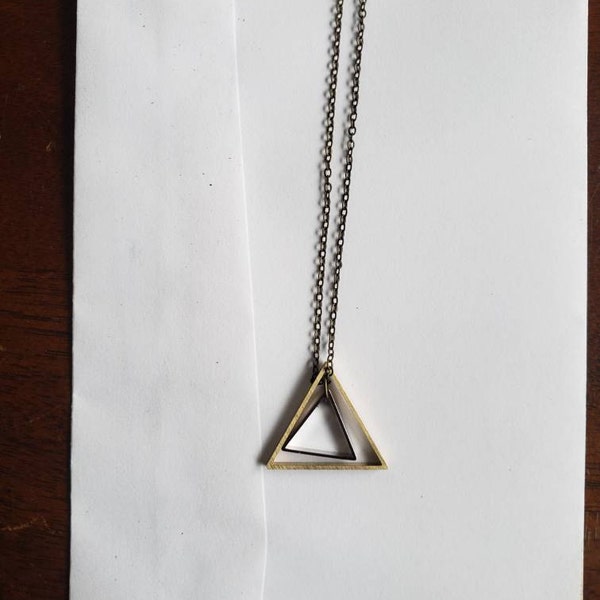 Air Element Double Triangle Necklace / Alchemy Double Triangle ...