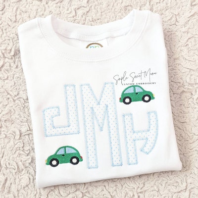 BOGO Free Mini Car Embroidery Design Small Car Baby Boy Embroidery ...