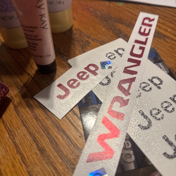 Holographic Sequins Steering Wheel Jeep Sticker Decal, Wrangler JK, JL ...