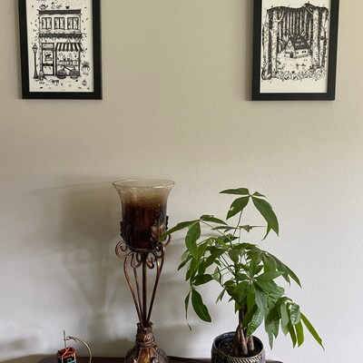 MAGIC LITTLE HOUSE Illustration / Drawing / Print / Poster / Fine Art ...