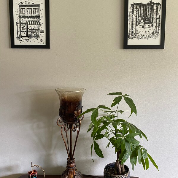 MAGIC LITTLE HOUSE Illustration / Drawing / Print / Poster / Fine Art ...