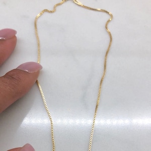 Gold Box Chain, Gold Box Necklace, 16 Inch, 18 Inch, 20 Inch, Gold ...