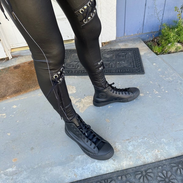 Metal Threads Rock ‘N’ Roll Outlaw Custom Lace up Pants Black Studded ...