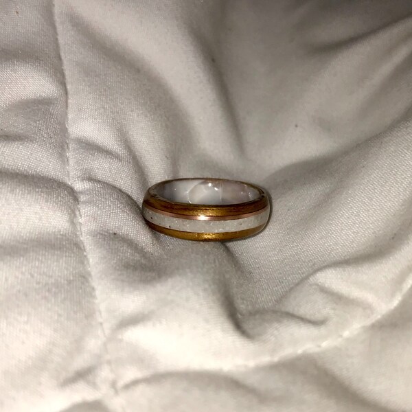Moonstone Koa Wood Ring With Copper Assymetrical Inlay - Etsy