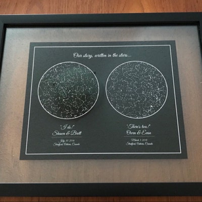 Custom Star Chart, Celestial Map Home Decor Wall Coordinate Gift ...