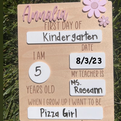 First Day of School Wooden Sign Personalized Sign for First Day of ...