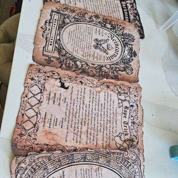 Parchment Spell Scroll Props for Dungeons and Dragons - Etsy