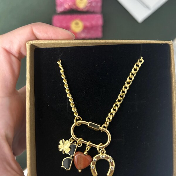 Custom Gold Colin Chain Charm Necklace - Etsy