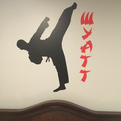 Personalized Karate Decal for Wall, Martial Arts Decal, Large Vinyl ...