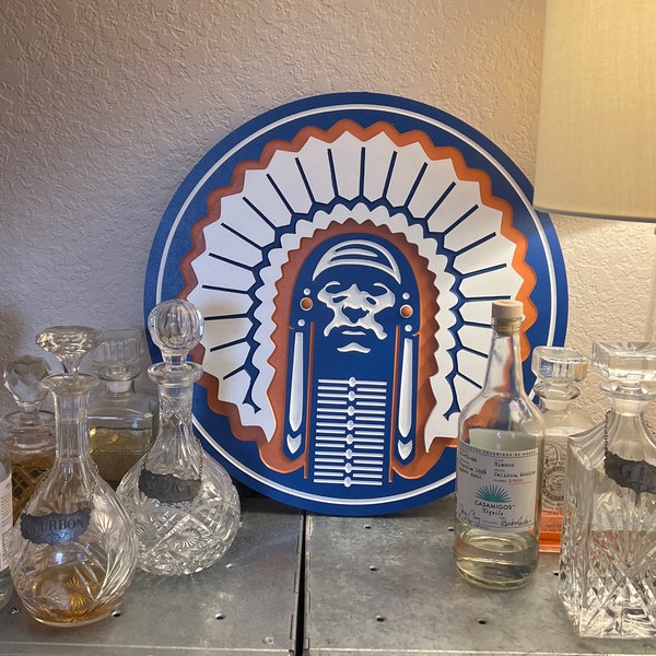 Chicago Cubs Wood Carved and Hand Painted Cubby Bear Logo Sign, 2016 ...