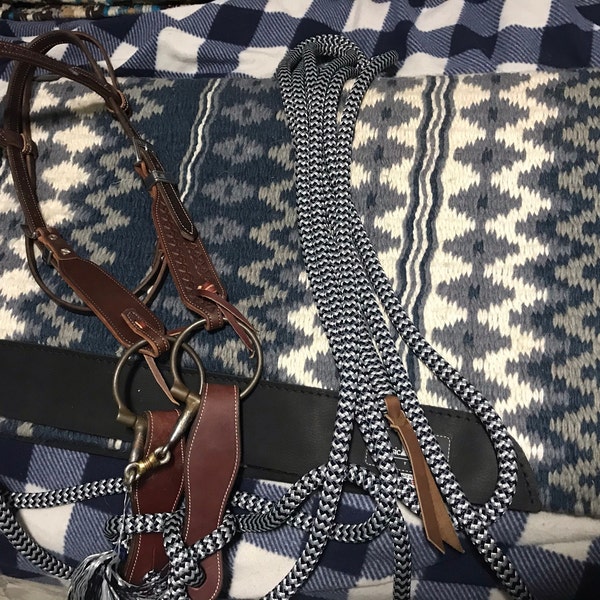 Custom Mecate Rein, Mecate Reins, Yacht Rope Mecate, Mecate Set, Horse ...