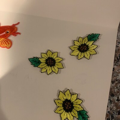 Tiny Sunflower Patch set of 3 Iron on Applique - Etsy