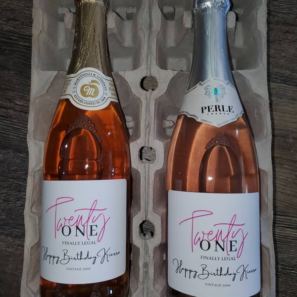 Finally Legal 21st Birthday Wine Label - Etsy